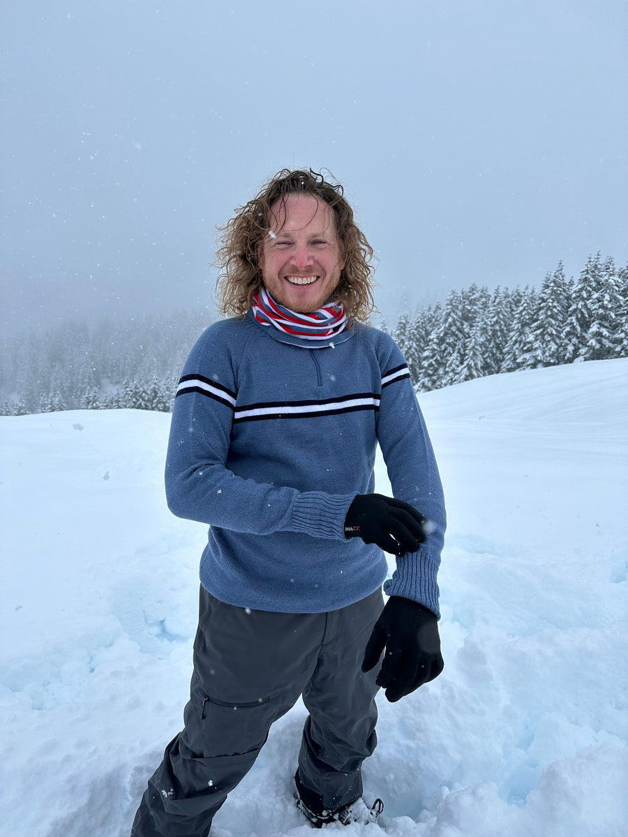 Mens Merino Jumper - Snow Finel - Skiwear - Ski Thermal - Outdoor clothing