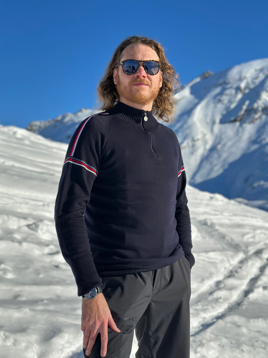 Mens Merino Ski Jumper - Snow Finel - Ski Wear - Ski Thermal - Outdoor ...